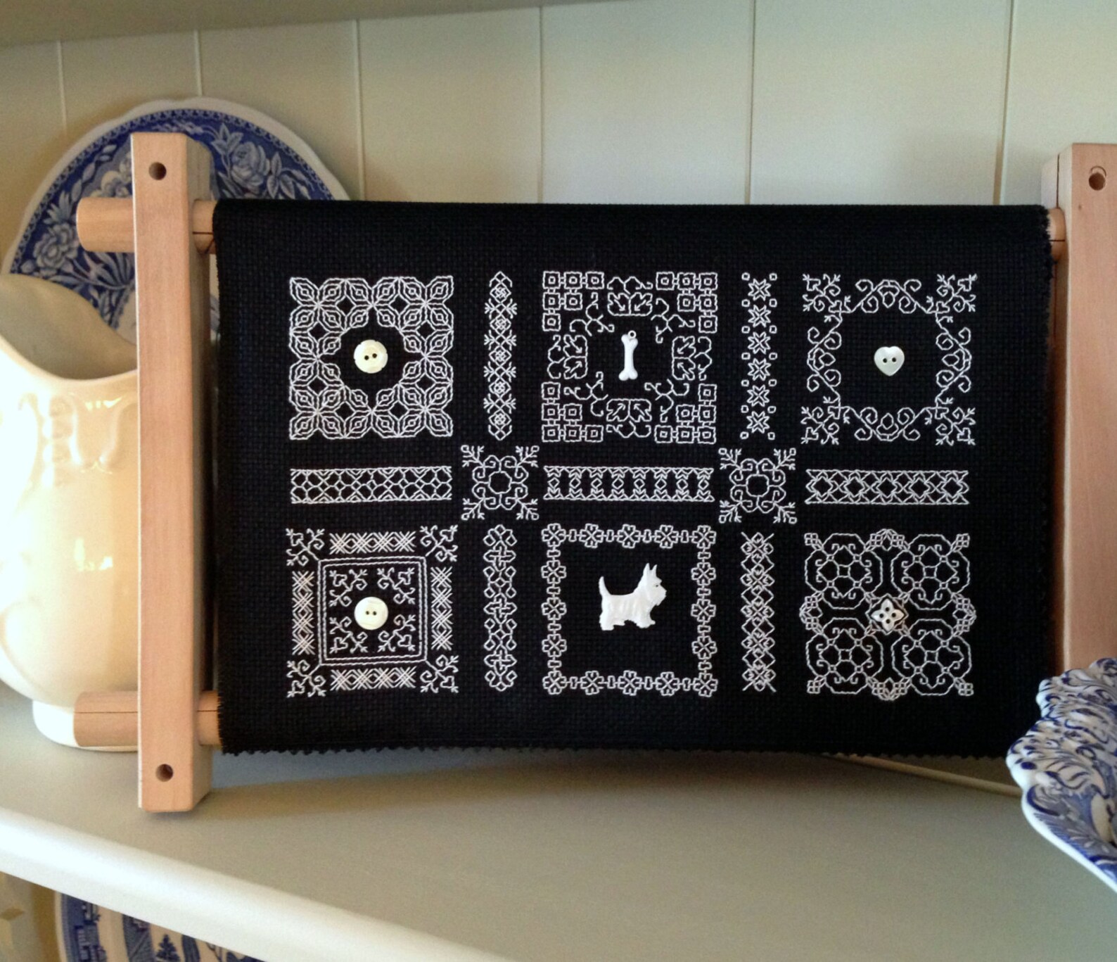 Mcduff's Button Sampler Blackwork Pattern Instant - Etsy