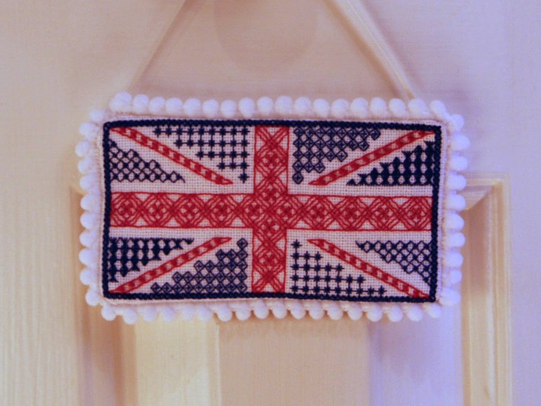 Coronation Union Jack Flag - Blackwork Embroidery Pattern - Etsy