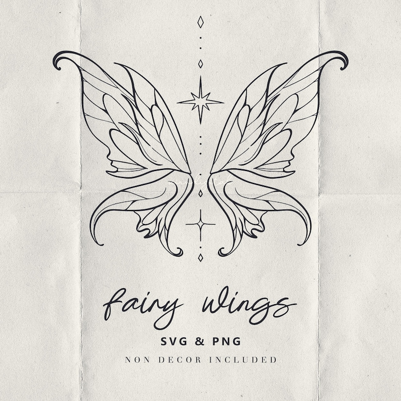 Fine Line Fairy Tattoo - Etsy