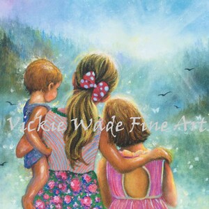 Three Sisters Art Print Three Girls Three Blonde Girls - Etsy