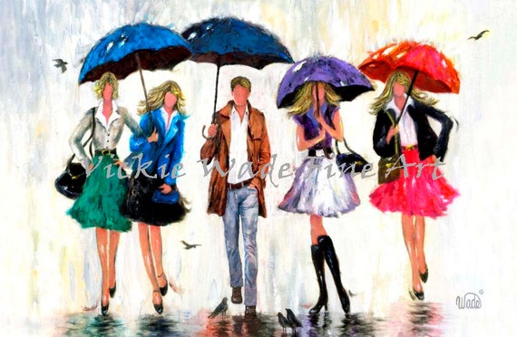 Four Sisters and Brother Art Print Four Woman and Man Four | Etsy