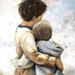 Two Brothers Hugging Art Print: Two Boys by Vickie Wade - Etsy