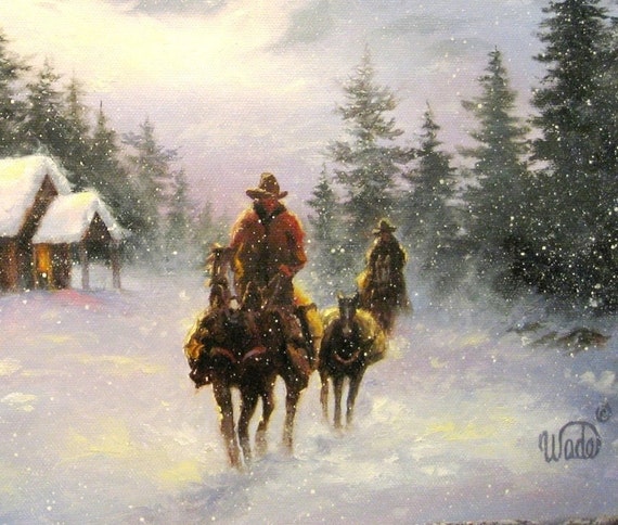 Vaquero En Invierno Nevado O͟R͟I͟E͟N͟T͟A͟L͟ B͟L͟U͟E͟ | Mom