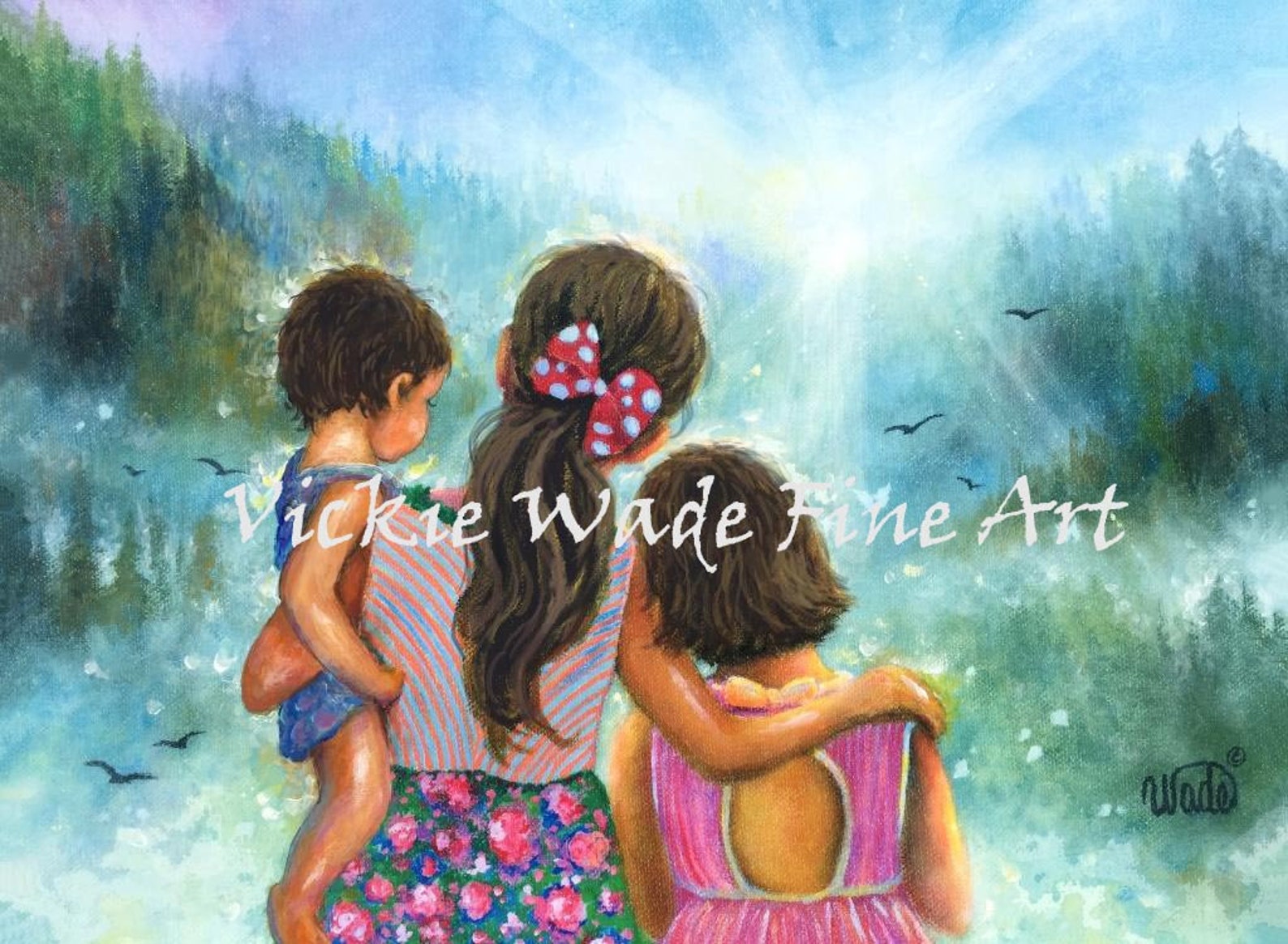 Three Sisters Art Print Three Girls Three Blonde Girls - Etsy