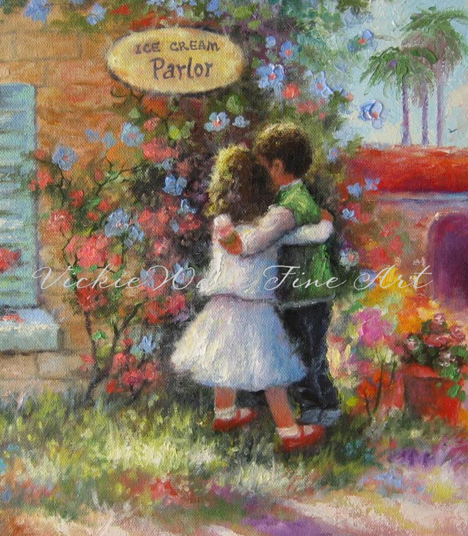 Ice Cream Hugs Art Print: Brother and Sister Wall Decor - Etsy