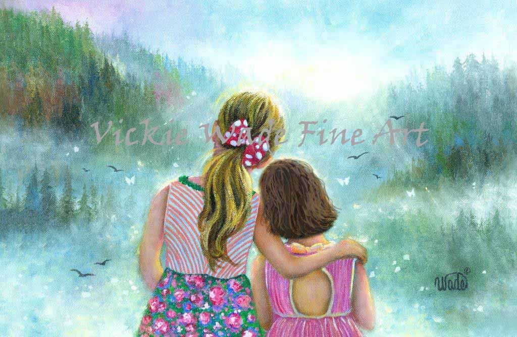 Two Sisters Art Print Blonde Sisters Two Blonde Girls - Etsy