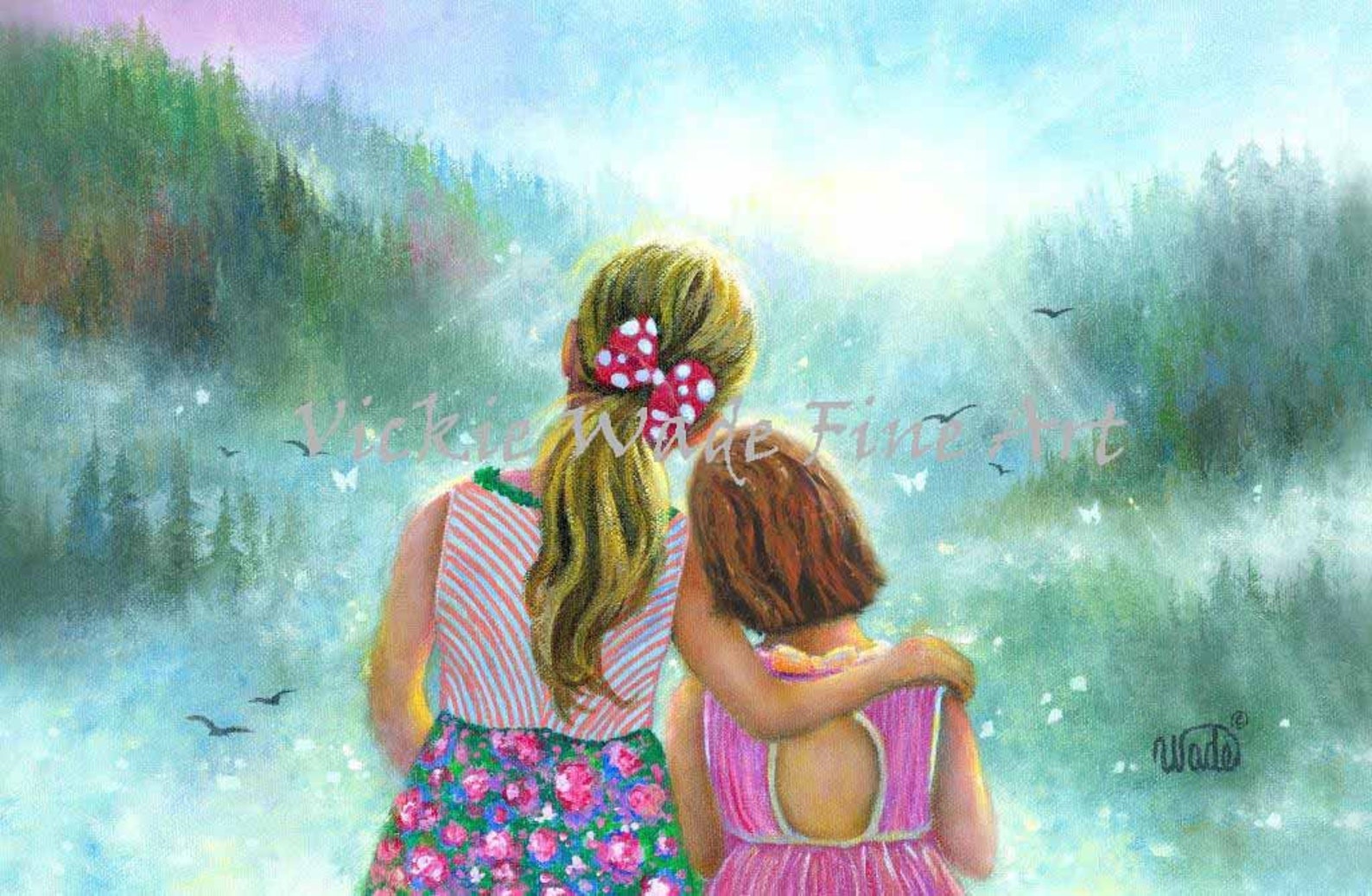 Two Sisters Art Print Blonde Sisters Two Blonde Girls - Etsy