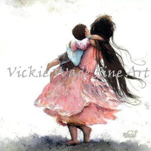 Sister and Brother Twirling Art Print: Vickie Wade Fine Art - Etsy