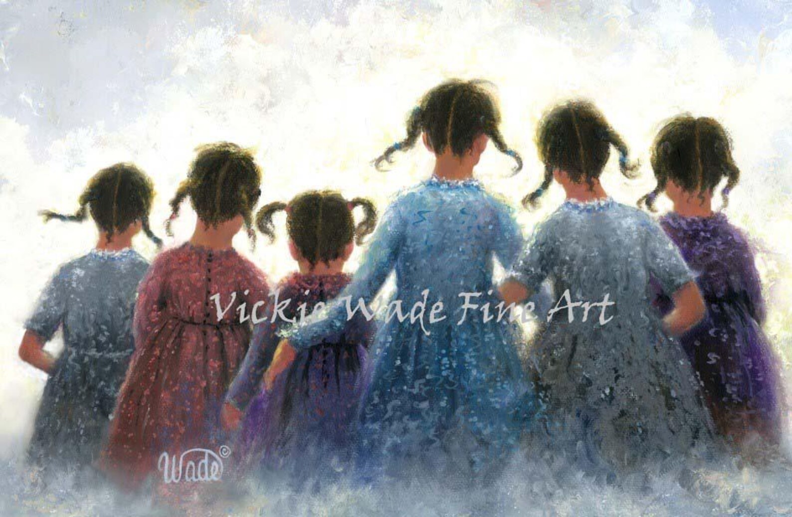 Six Sisters Art Print: African American Girls With Pigtails - Etsy