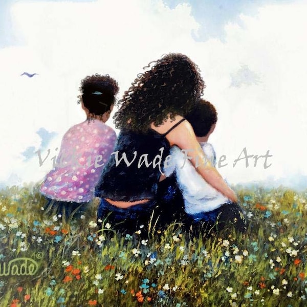 African American Family, Mother Father Three Sons Biracial, Three Black ...