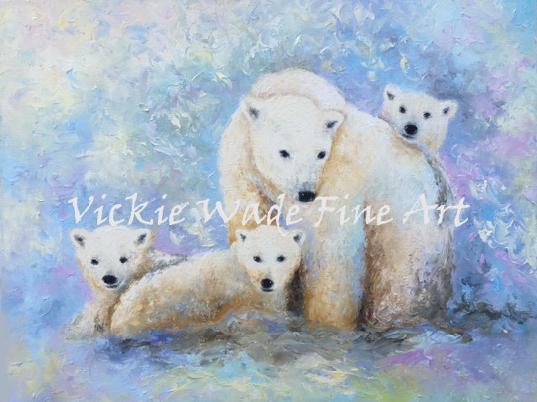 Mother Bear Art Print art mural de lours polaire peintures - Etsy France