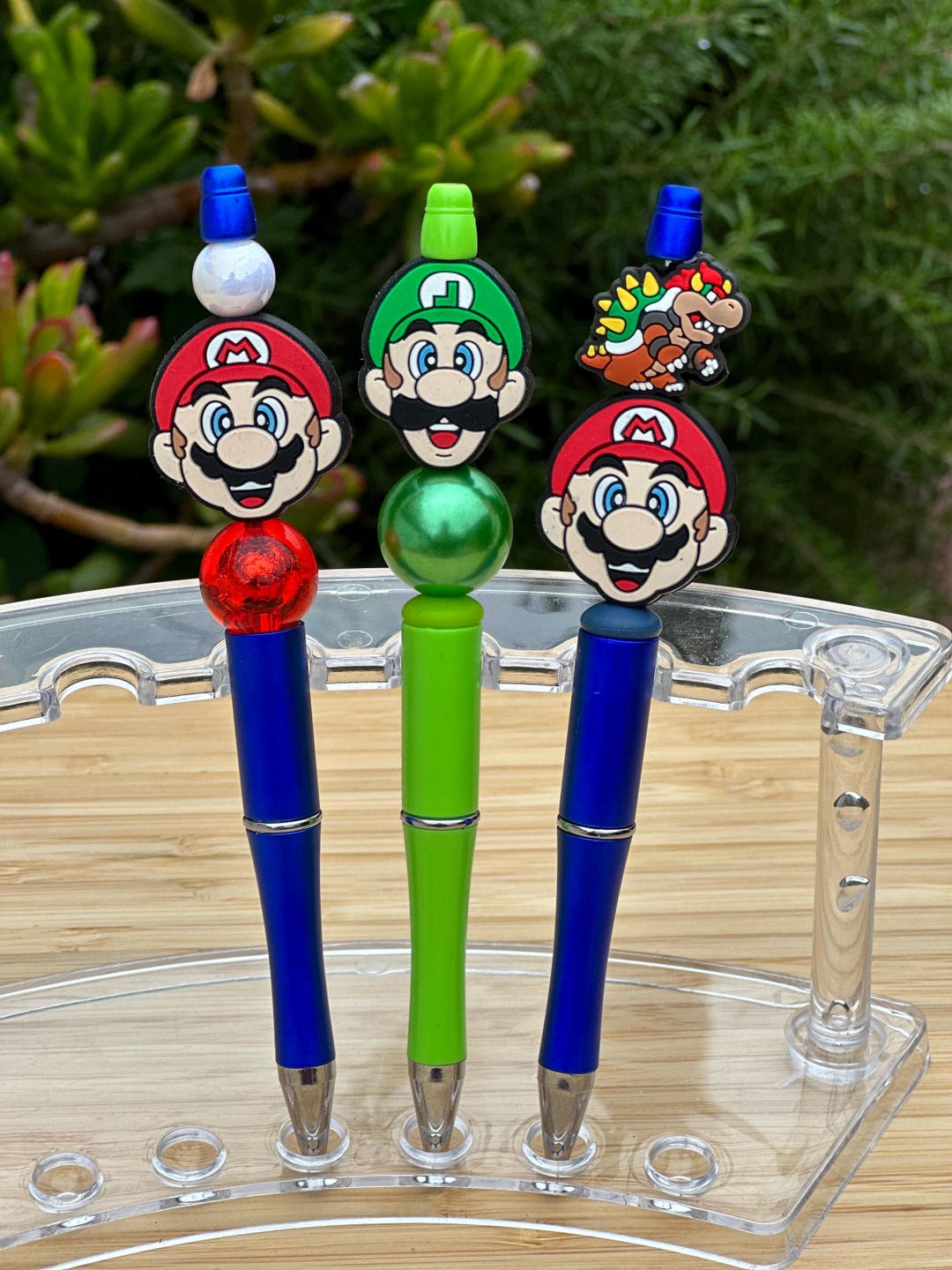 Retro Video Game Pens | Beaded Pens | Mario and Luigi Plumber Brothers ...