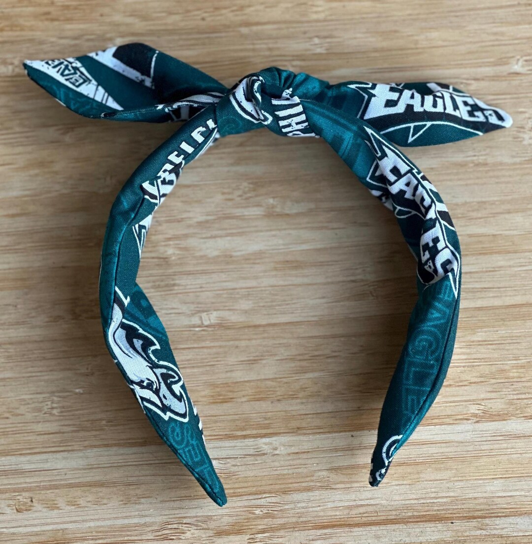 Eagles Knot Bow Headband: Retro Inspired Fabric, Adjustable - Etsy