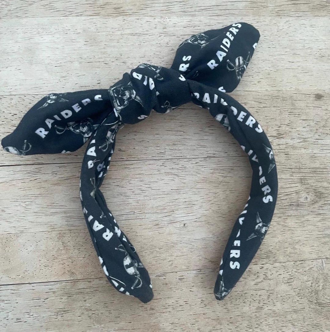 Raiders Headband: Las Vegas Football Knot Bow Headband - Etsy