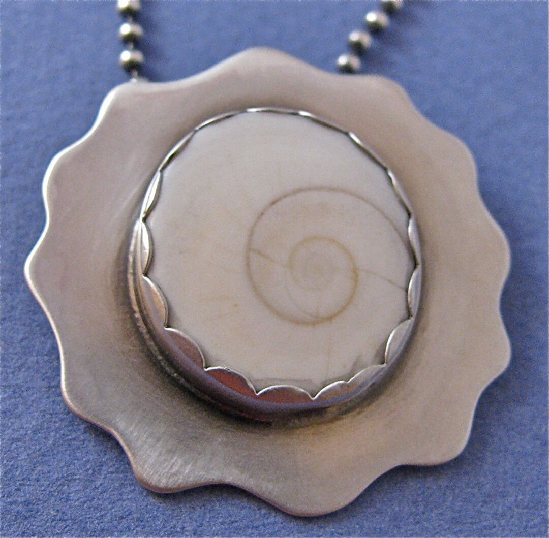 Shiva Sea Shell Sterling Silver Pendant Necklace - Etsy