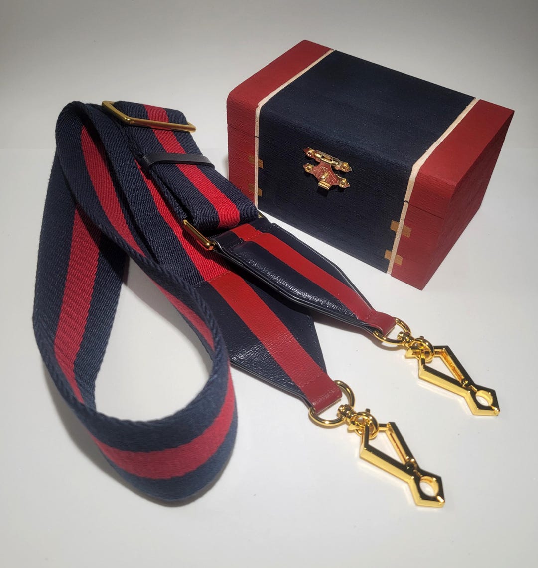 Blue and Red Bag Strap - Etsy