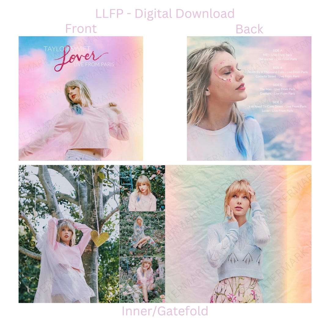 Taylor Swift Lover Live From Paris Vinyl Cover Digital Download, Lover ...