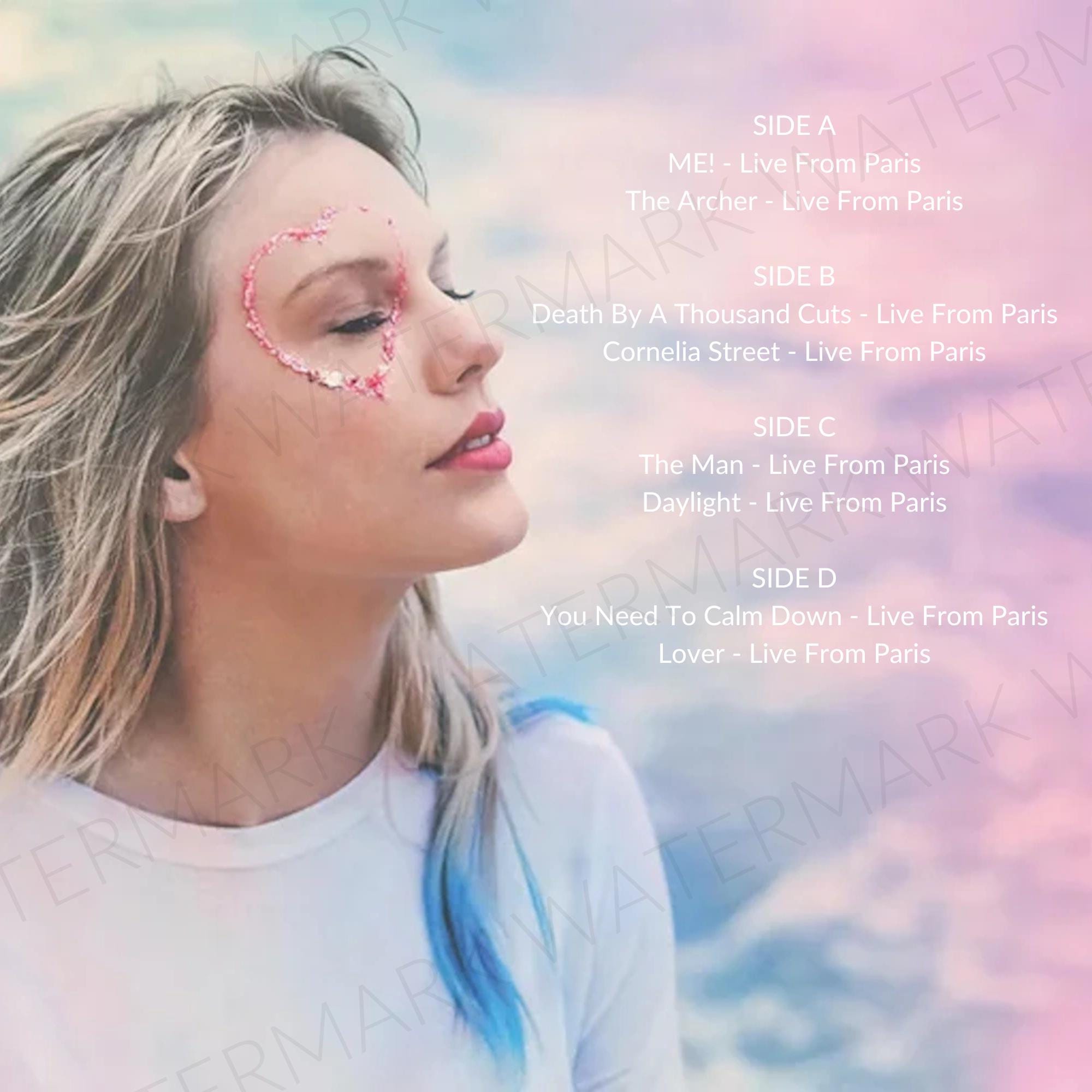 Taylor Swift Lover Live From Paris Vinyl Cover Digital Download, Lover ...