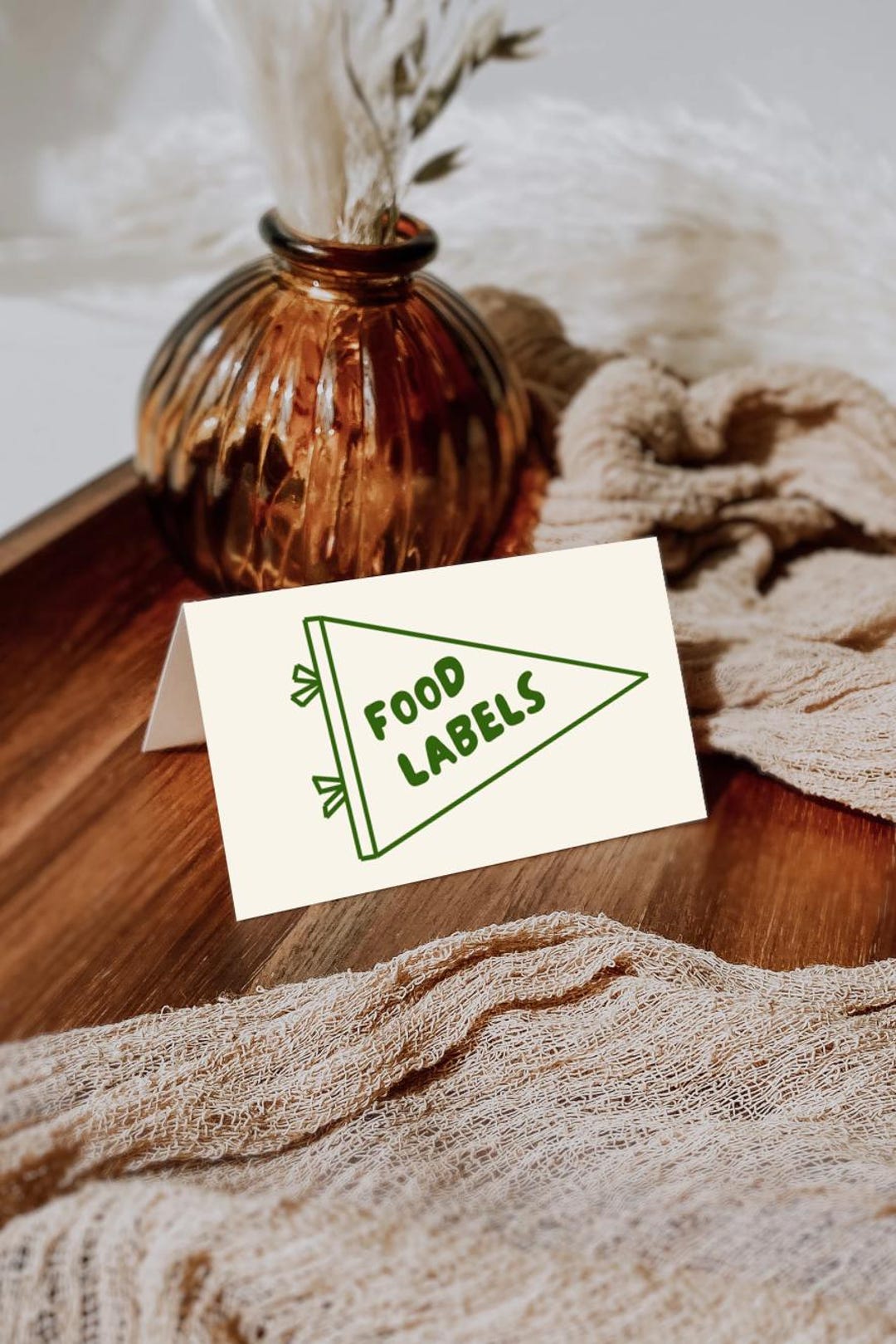 Food and Drink Labels, Buffet Tent Cards, Baby Shower Table Decor ...