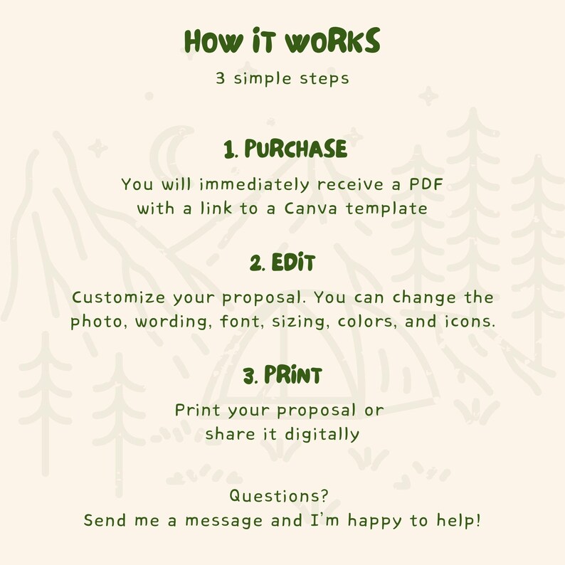 Camp Themed Bridesmaid Proposal Card, Outdoorsy Wedding (canva Template ...