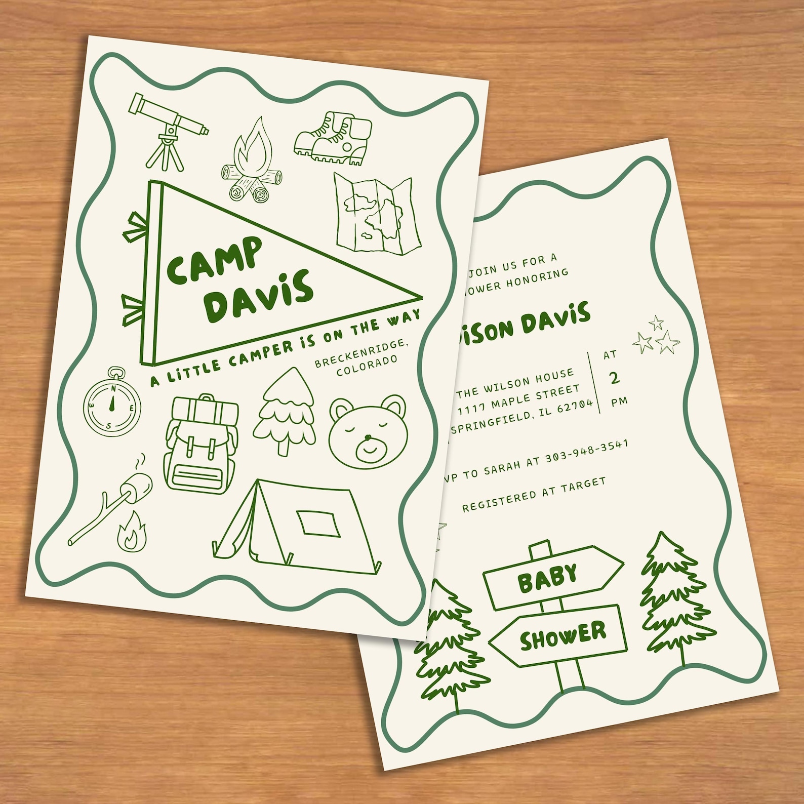 Camp Baby Shower Invite, Little Camper on the Way, Outdoorsy Baby Party ...