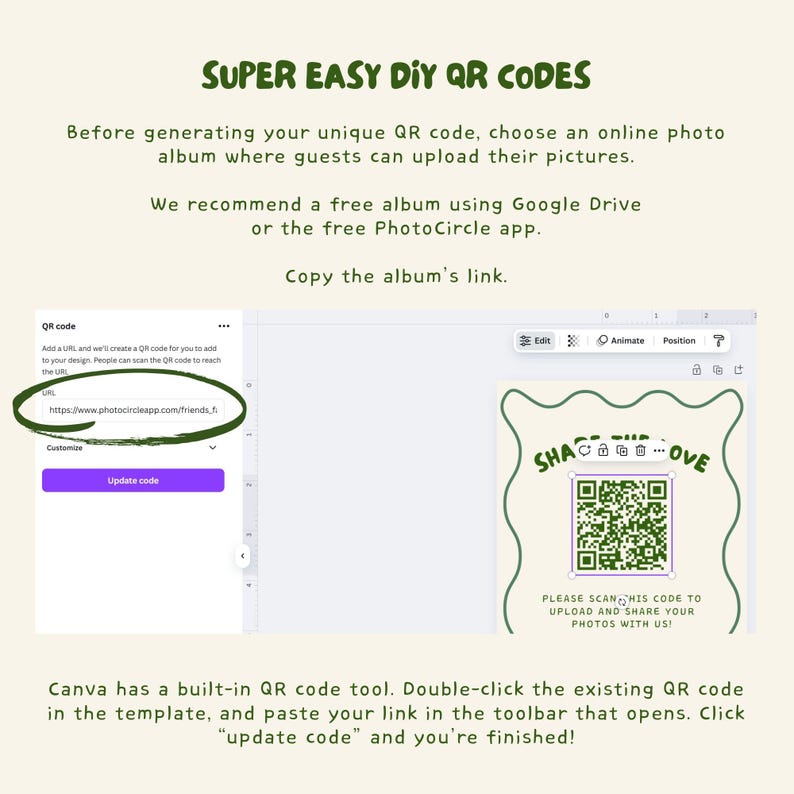 Wedding QR Code Photo Sharing Sign, Cabin Bachelorette (digital ...