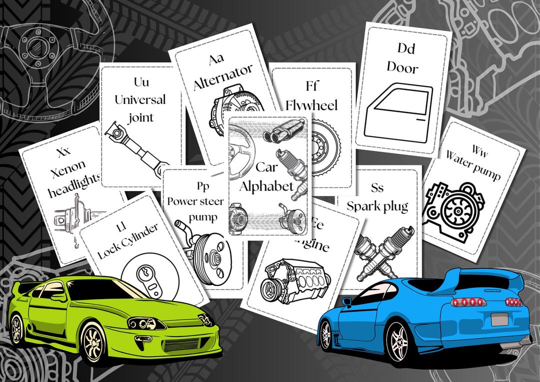 Alphabet | Car Parts | Learning | Home Education | Home Schooling ...