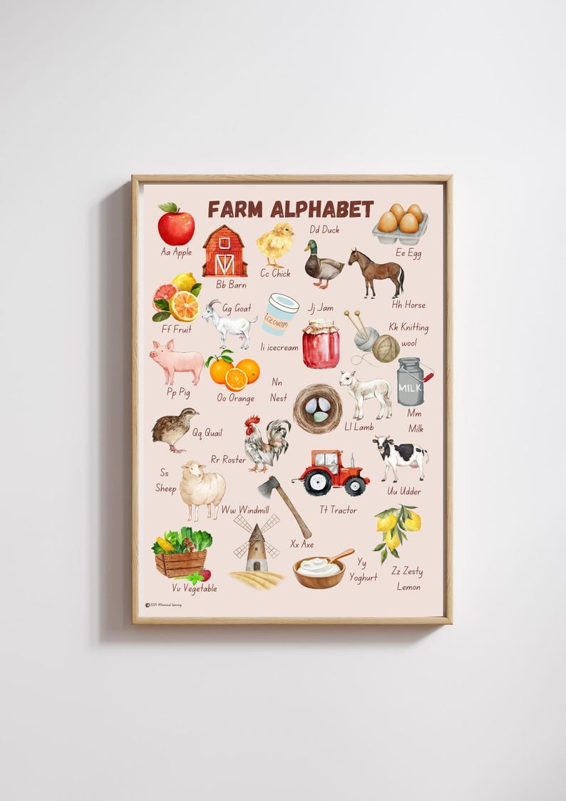 Farm Alphabet Poster | Home Education | Learning | Morning Basket ...