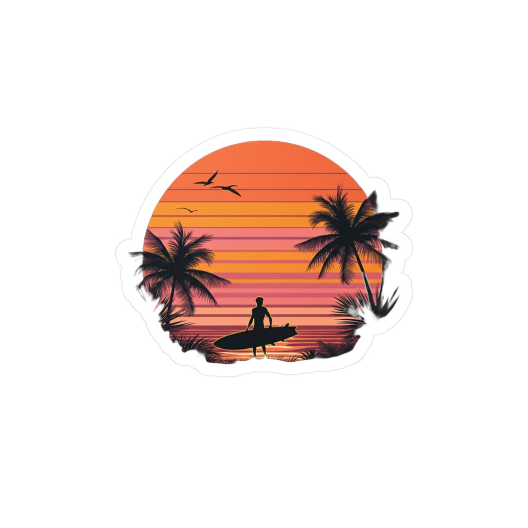 Sunset Surfer - Decal - Etsy