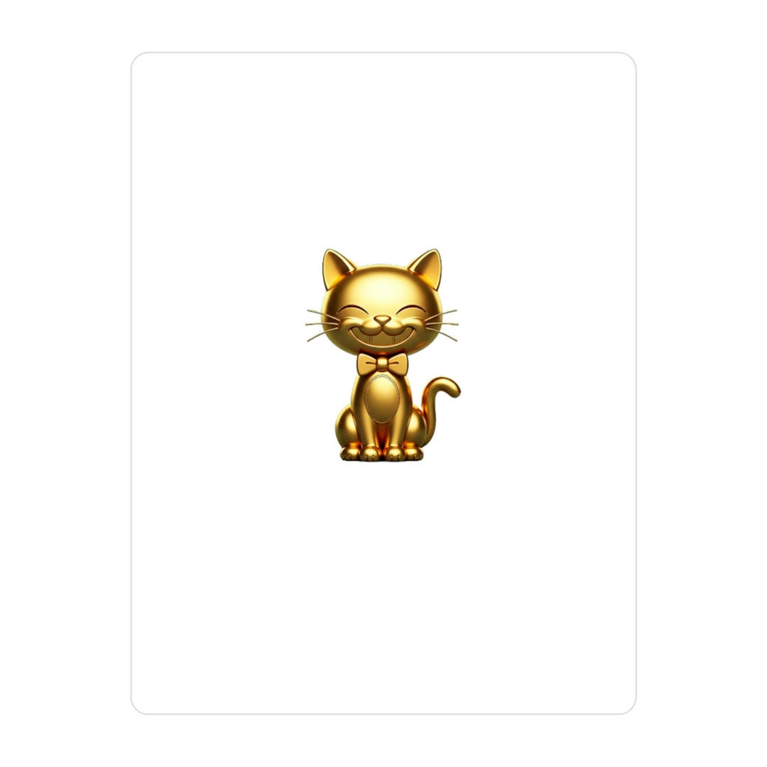 Golden kitty Decal - Etsy