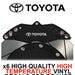 Toyota Brake Caliper Stickers Car Decals High Temperature Tuning ...