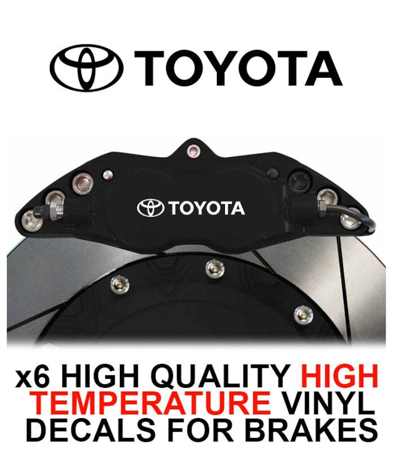 Toyota Brake Caliper Stickers Car Decals High Temperature Tuning ...