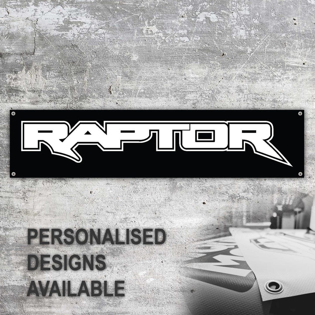 Ford Raptor Vinyl Banner Sign Workspace Decoration Garage Car Bike ...