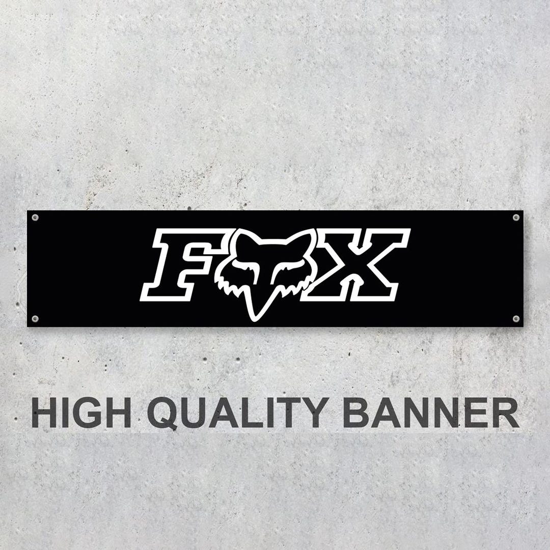 Fox Racing Vinyl Banner Sign Workspace Decoration Garage Car Bike ...