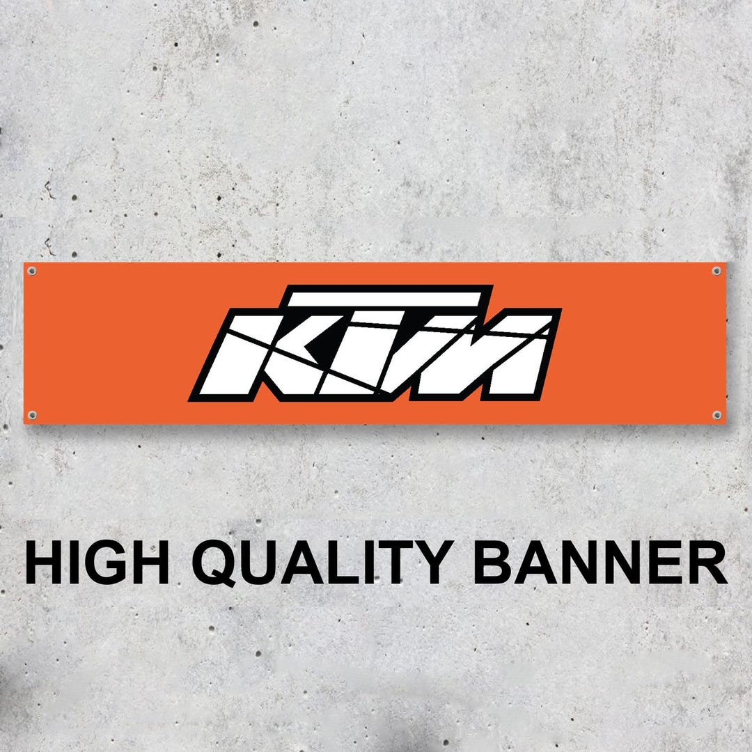 KTM Vinyl Banner Sign Workspace Decoration Garage Car Bike Motorsport ...