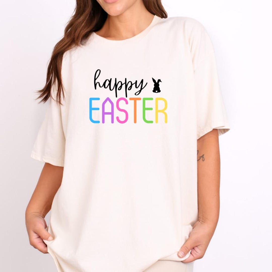 Happy Easter Unisex Tee, Easter Bunny Shirt, Spring Holiday T-shirt ...