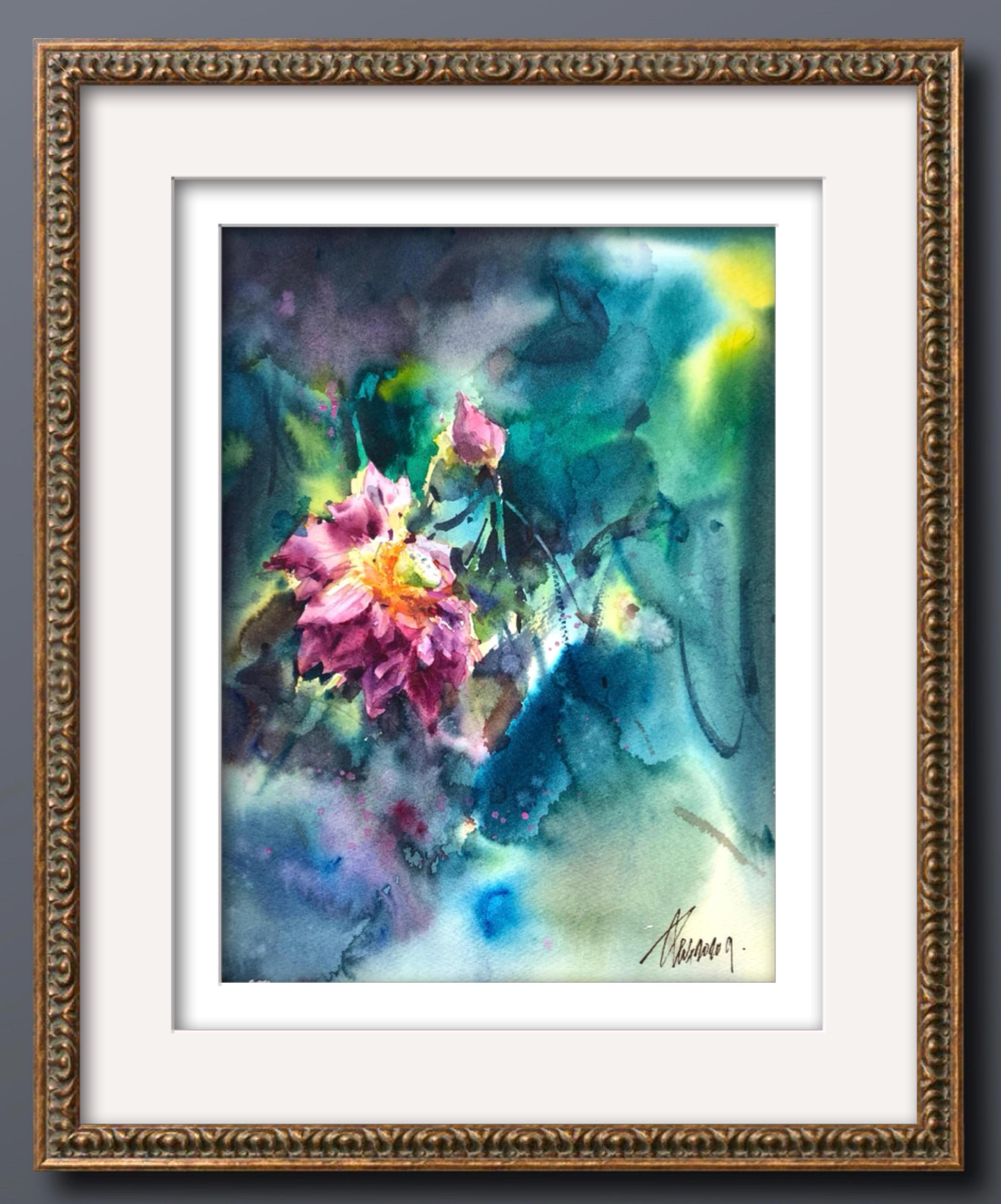 Jason Studio; Lotus Flower; Printable Original Watercolor Painting ...