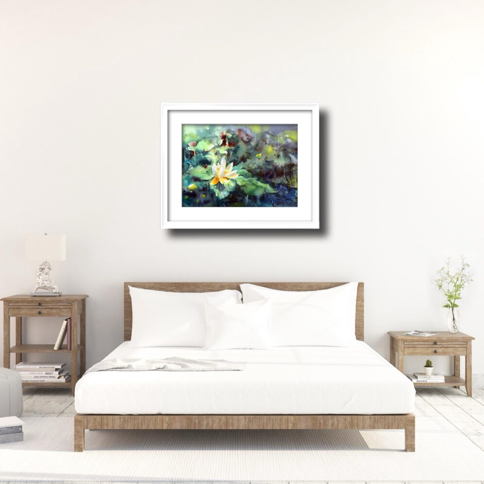 Jason Studio; Lotus Flower; Printable Original Watercolor Painting ...