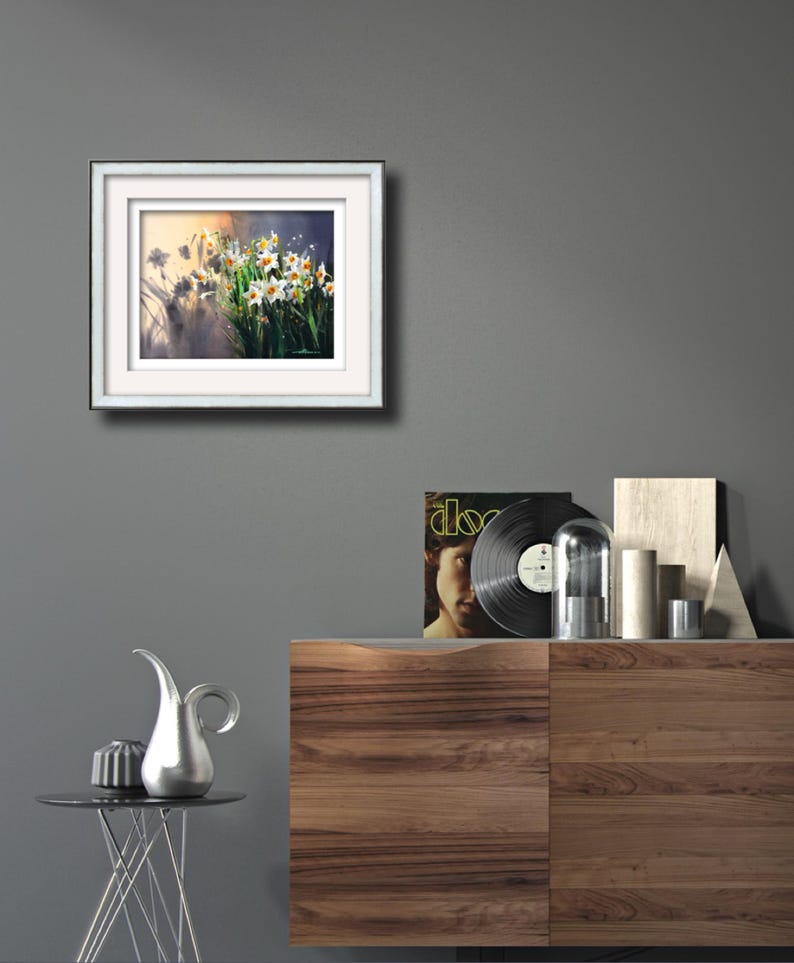 Jason Studio; Narcissus Flower; Printable Original Watercolor Painting ...