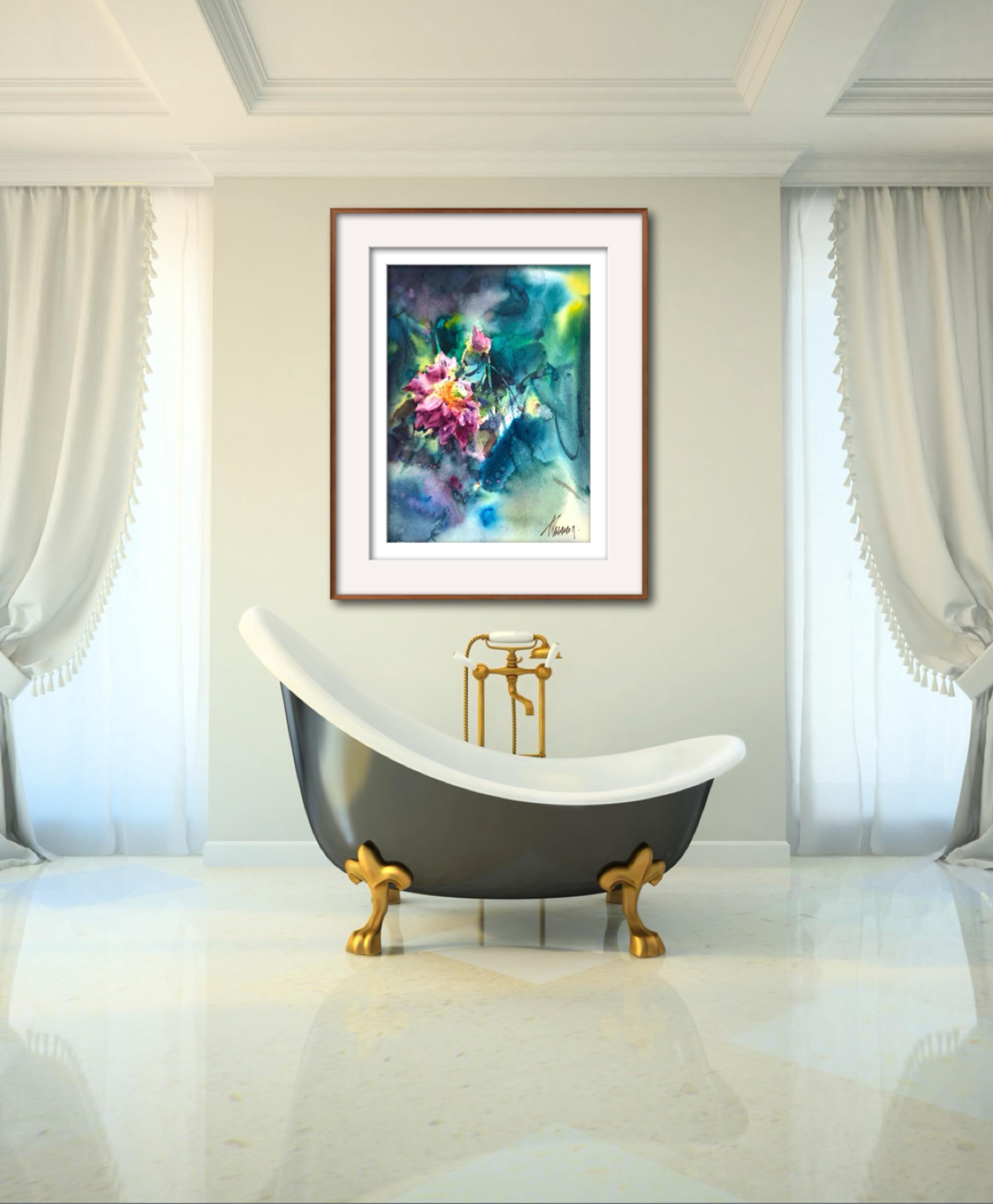 Jason Studio; Lotus Flower; Printable Original Watercolor Painting ...