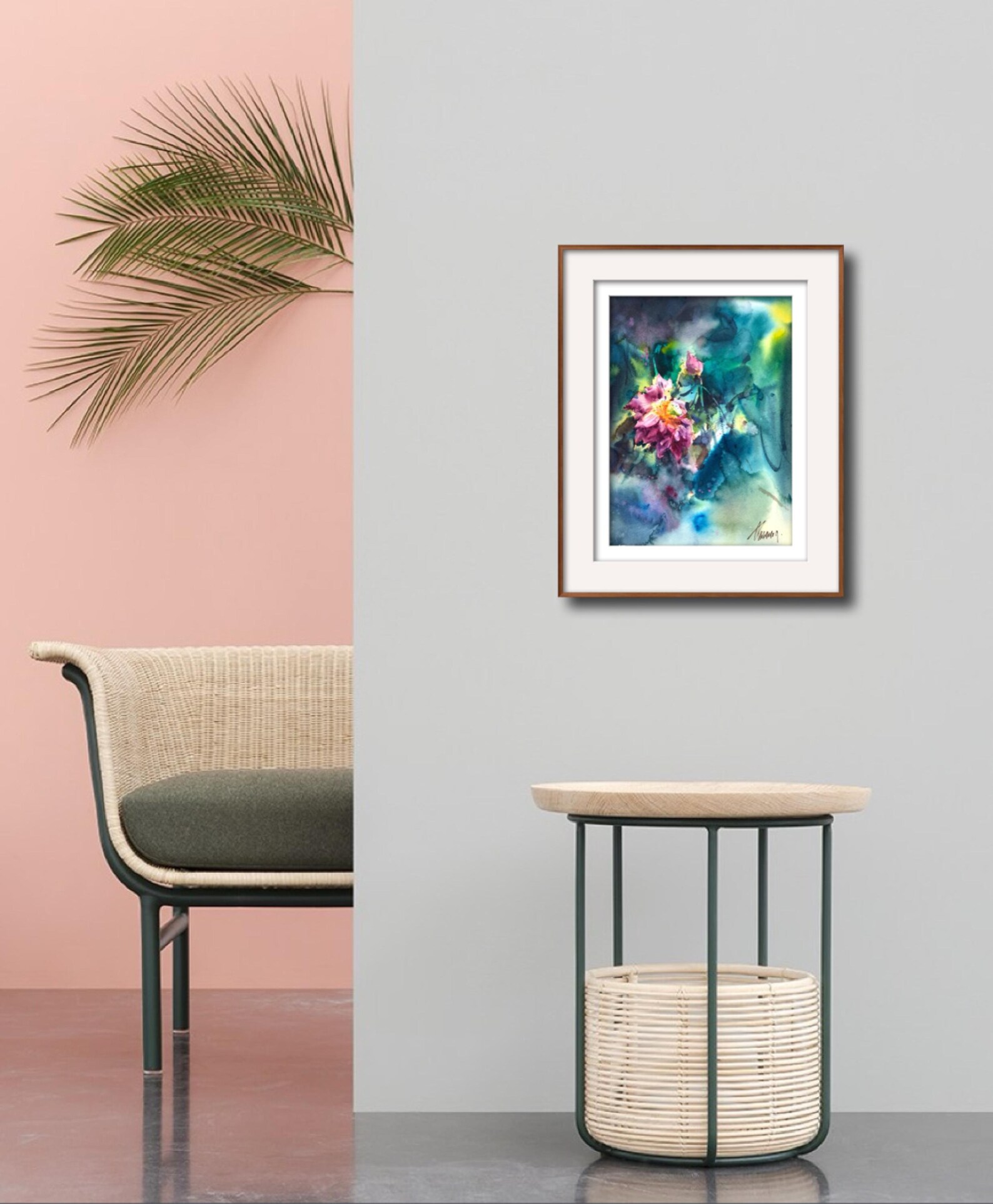 Jason Studio; Lotus Flower; Printable Original Watercolor Painting ...