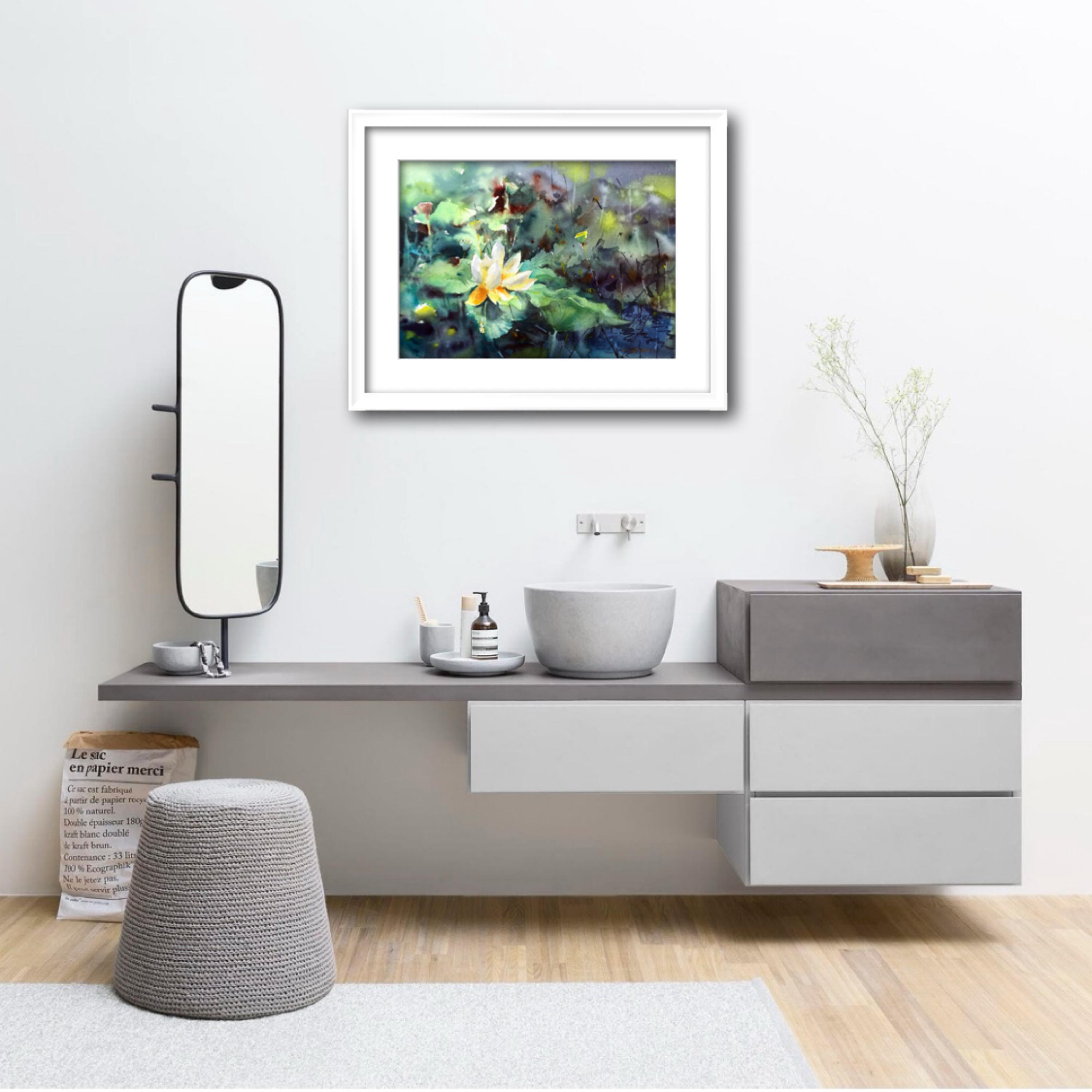 Jason Studio; Lotus Flower; Printable Original Watercolor Painting ...