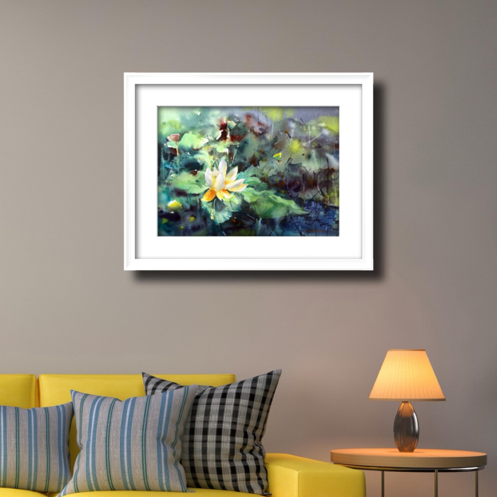 Jason Studio; Lotus Flower; Printable Original Watercolor Painting ...
