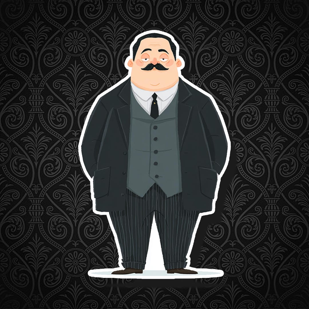 Gomez Addams Sticker: the Addams Family - Goth Pop Culture Art - Etsy ...