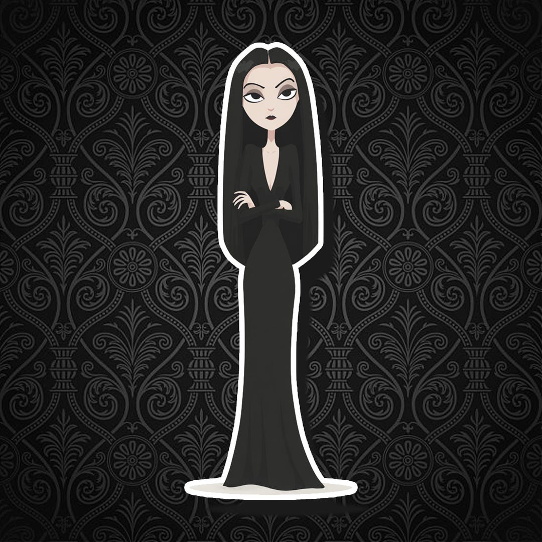Morticia Addams Sticker: the Addams Family, Goth Pop Culture - Etsy UK