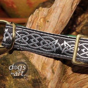 Celtic Dog Collar, Martingale Limited Slip, Brass Hardware, Irish ...