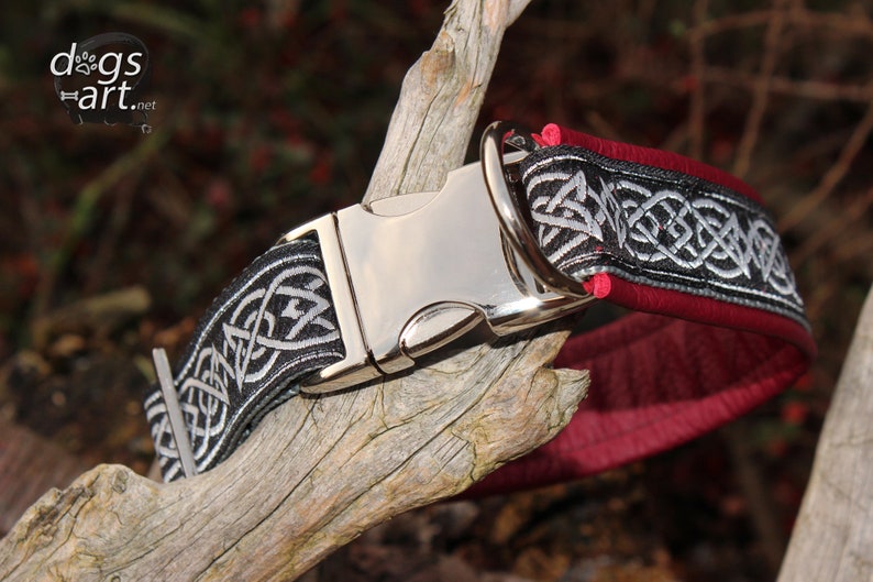 Celtic Dog Collar Leather, Celtic Knots, Strong Metal Buckle ...