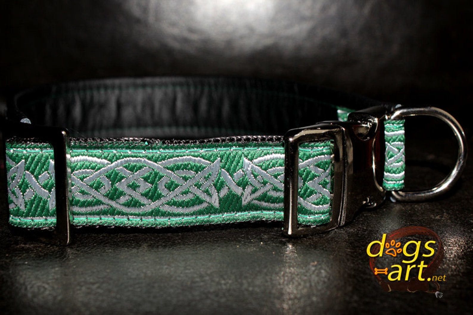 Celtic Knot Leather Dog Collar Strong Metal Buckle Design - Etsy