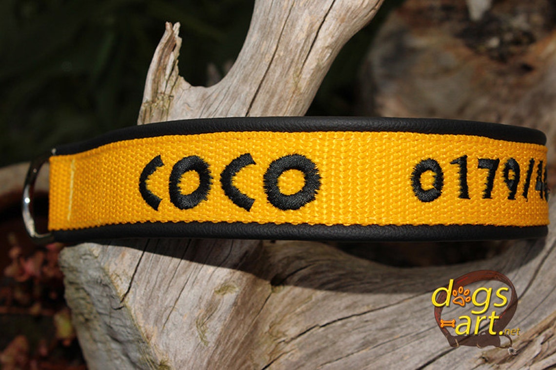 Personalized Dog Collar with Name and Phone Embroidered Many | Etsy