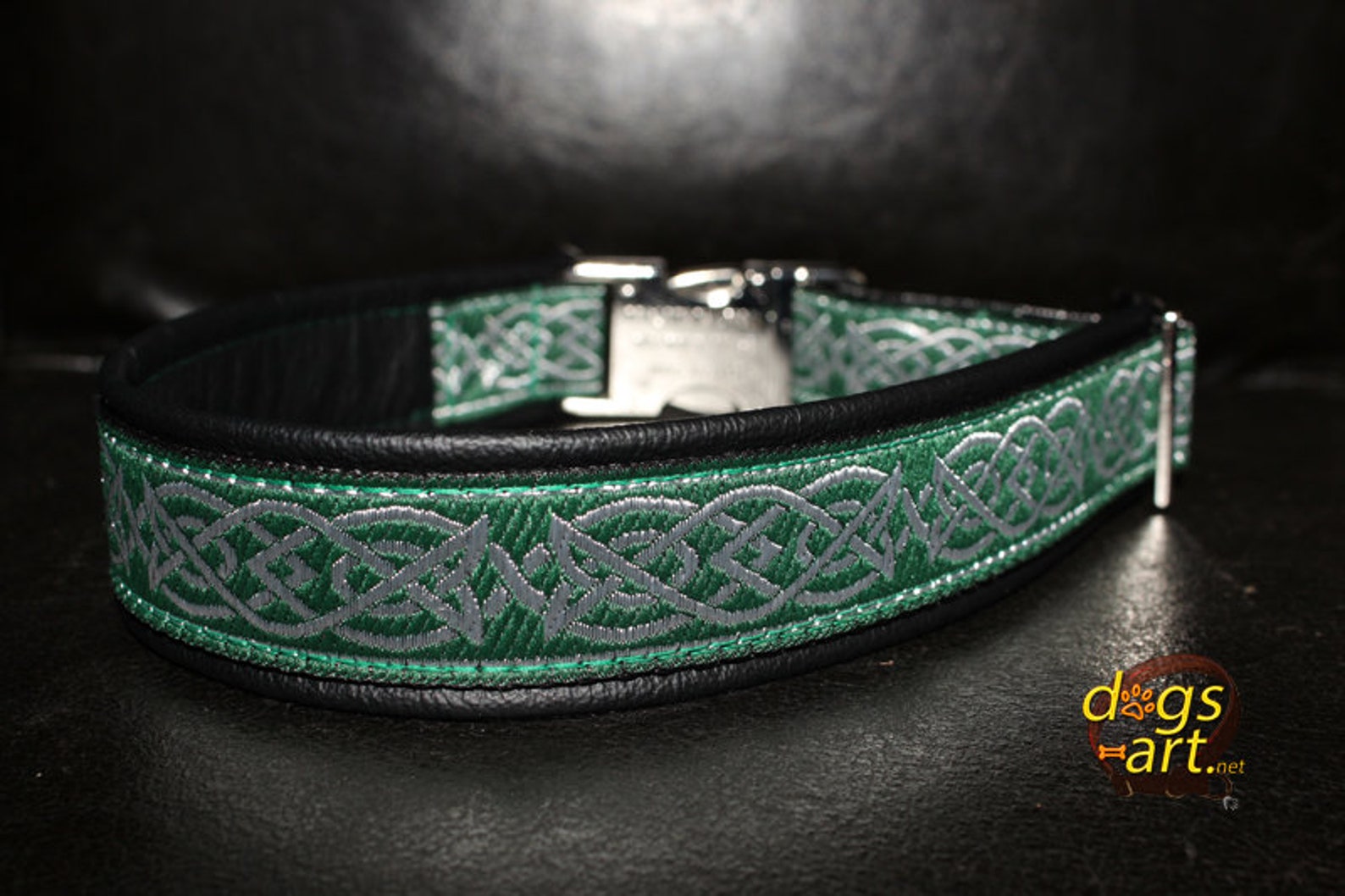 Celtic Knot Leather Dog Collar Strong Metal Buckle Design - Etsy